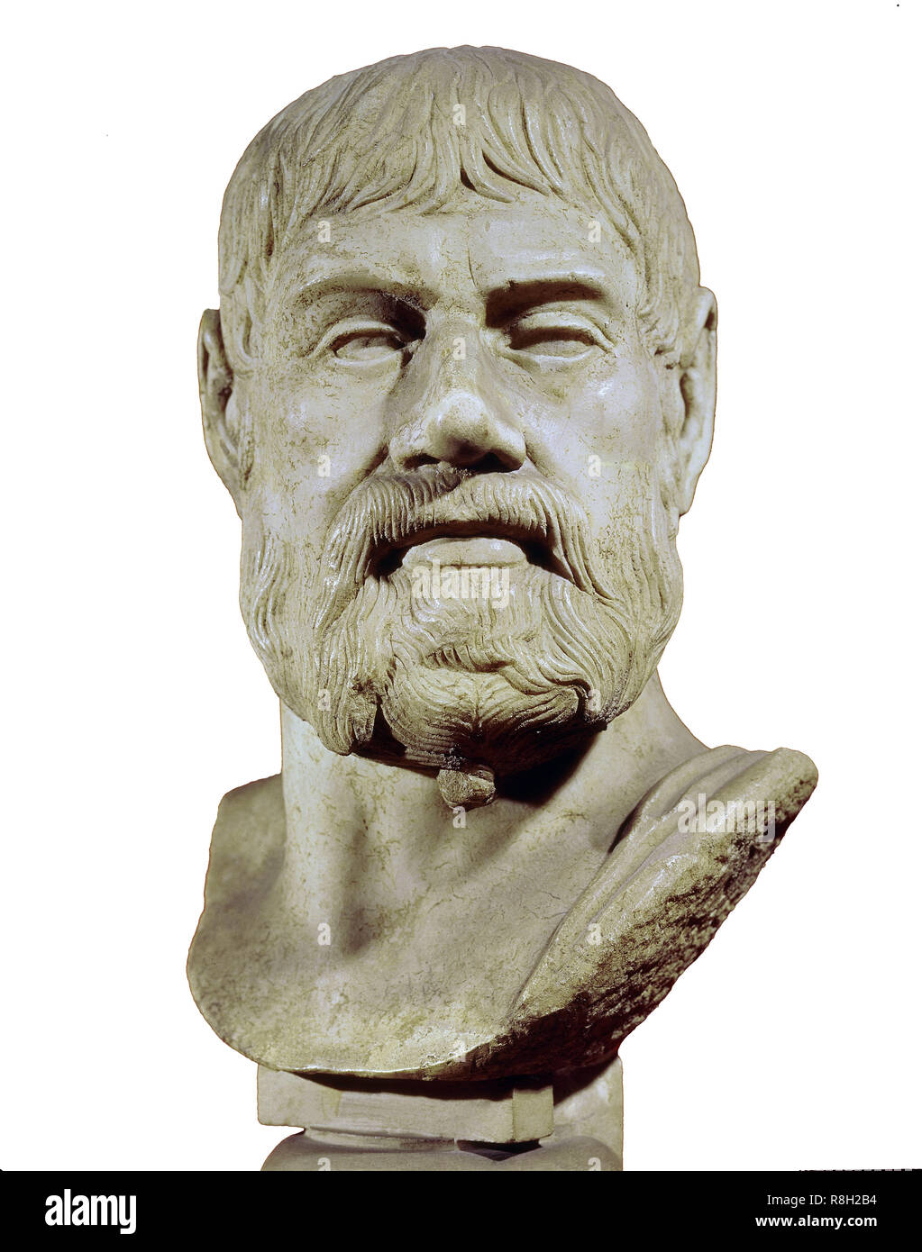 Bust of Pausanias the Ist. Philosophers' room. Rome, Capitolino museum ...