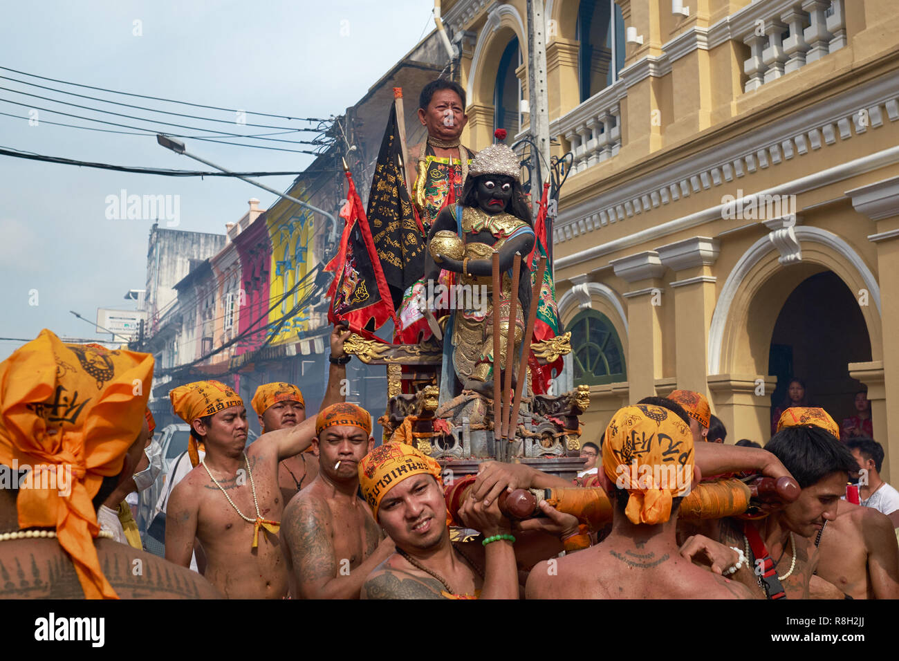 A procession during the Vegetarian Festival (Nine Emperor Gods Festival ...
