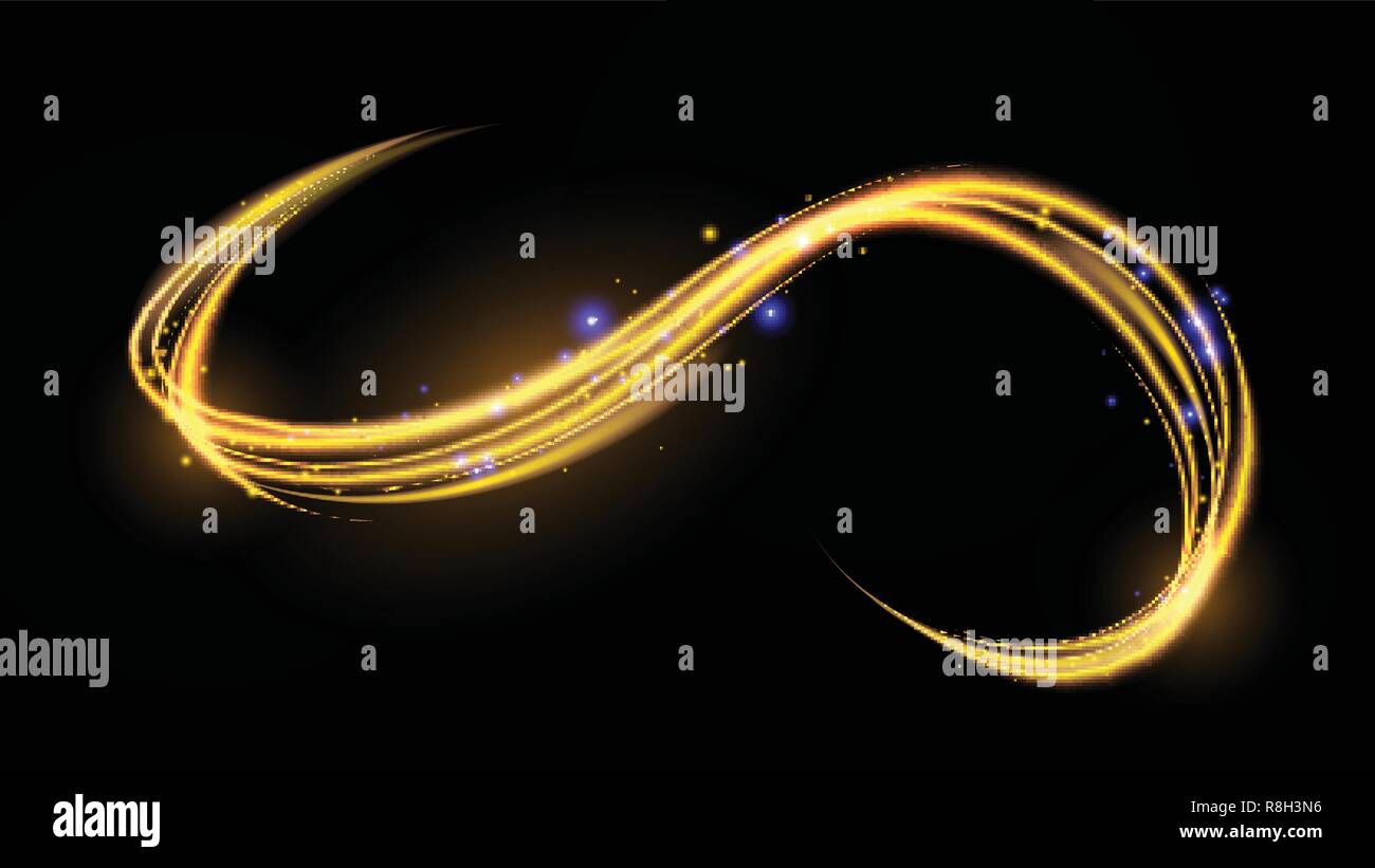 Fantasy Circular Golden Light Stock Vector Image & Art - Alamy