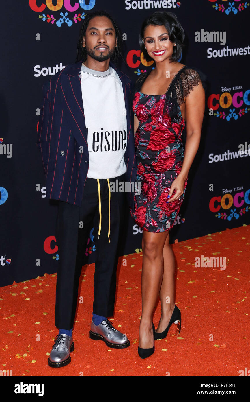 HOLLYWOOD, LOS ANGELES, CA, USA - NOVEMBER 08: Miguel, Nazanin Mandi ...