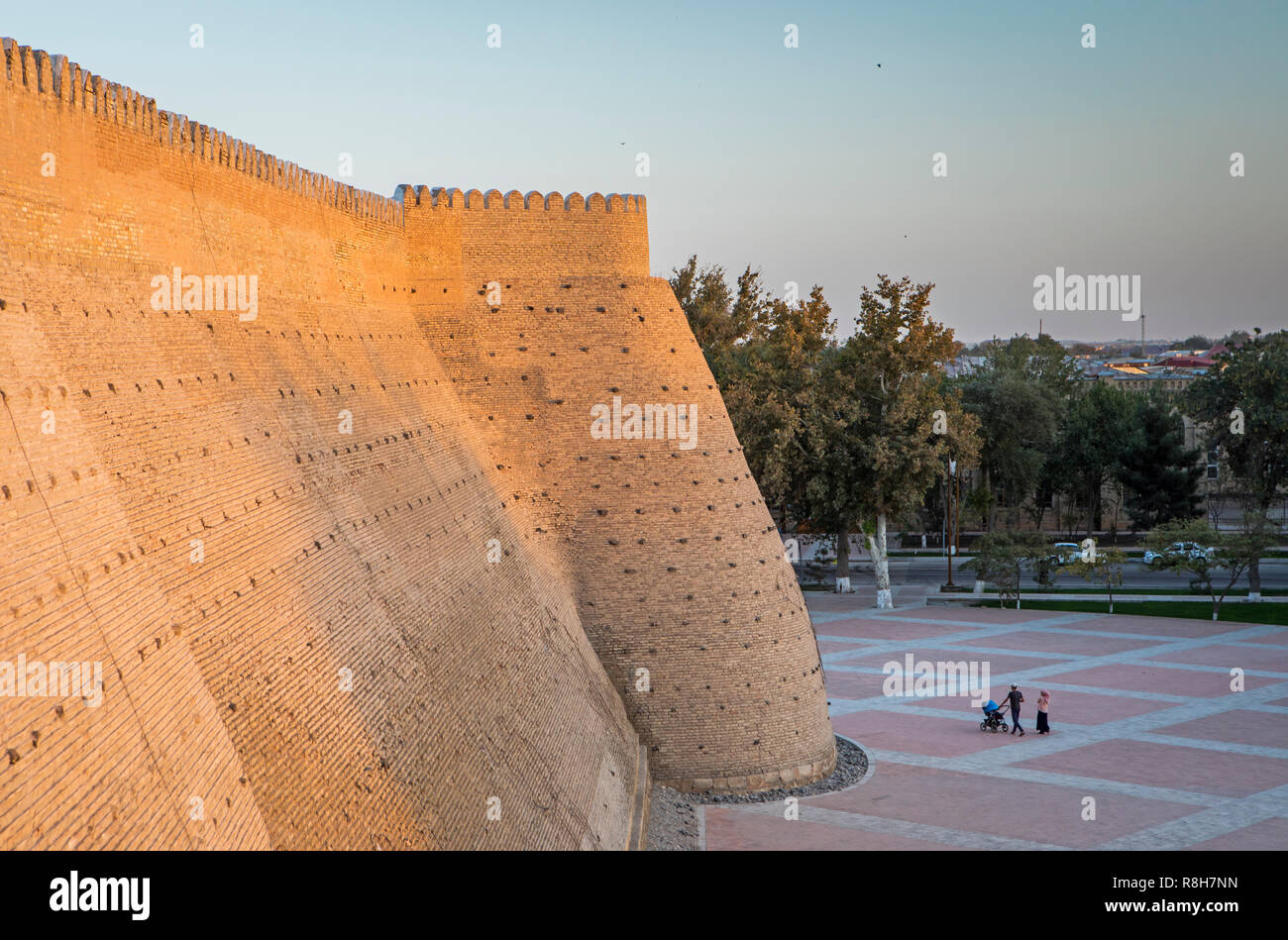 Walls of Ark, fortress, Bukhara, Uzbekistan Stock Photo - Alamy