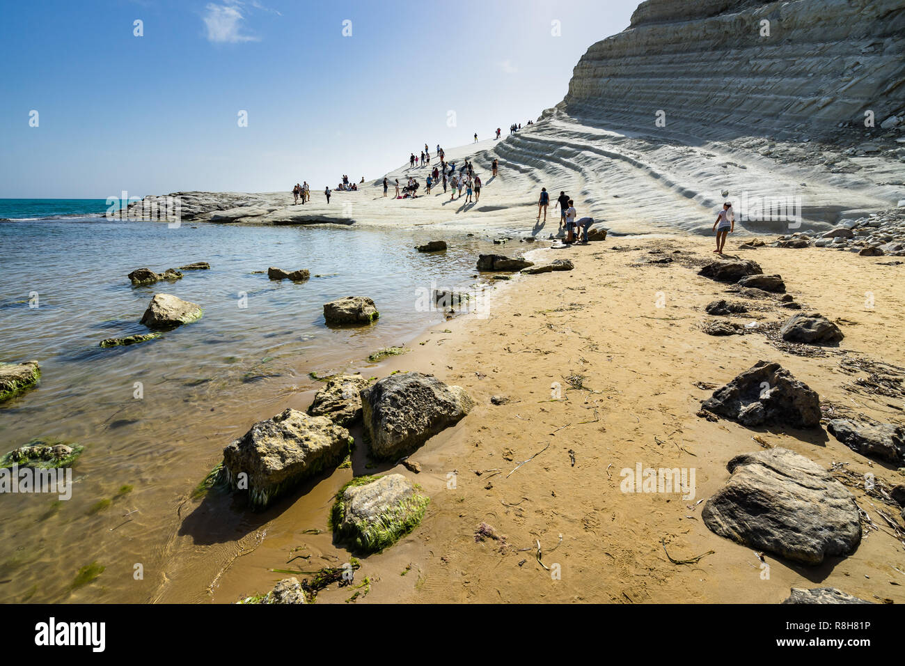 Rocks on the beach near the Scala dei Turchi (Stair of the Turks ...