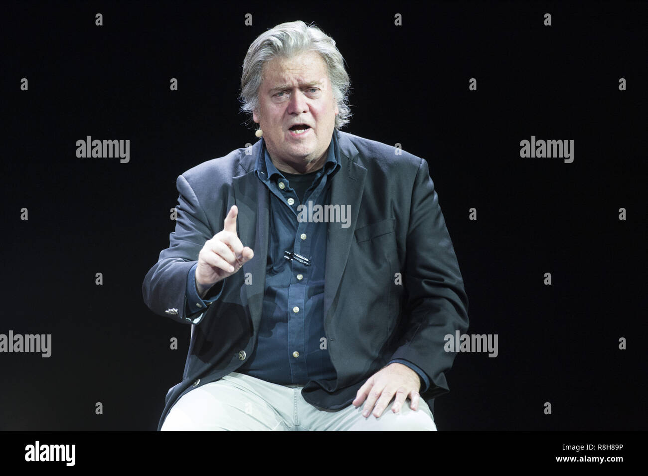 Former White House Chief Strategist Steve Bannon gives an interview for ...