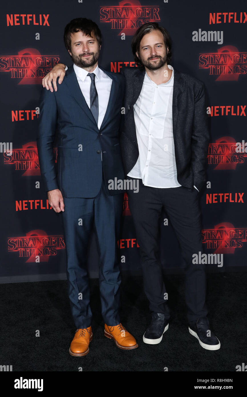 WESTWOOD, LOS ANGELES, CA, USA - OCTOBER 26: Ross Duffer, Matt Duffer ...