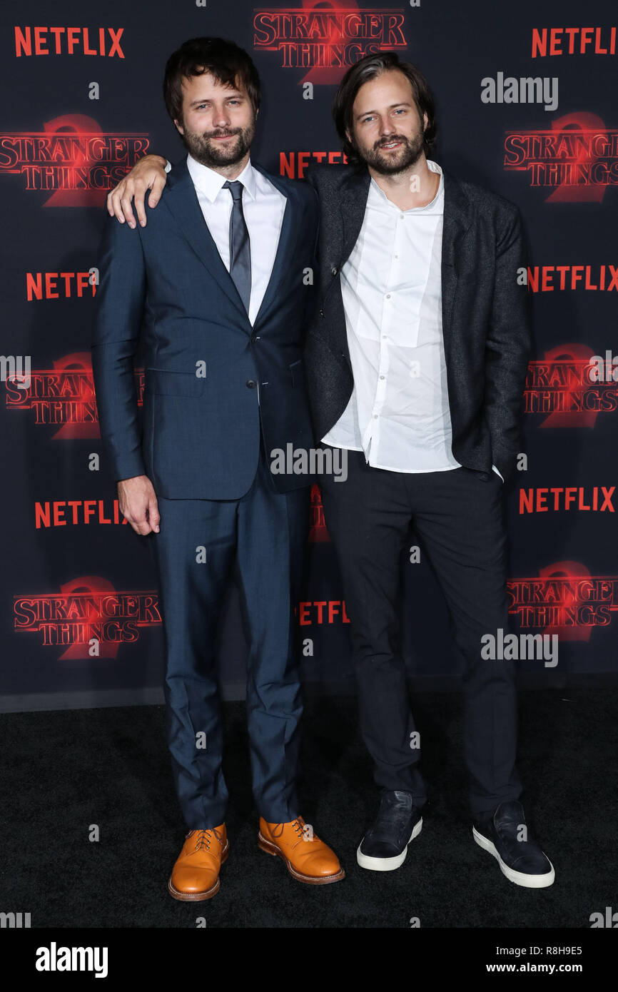 WESTWOOD, LOS ANGELES, CA, USA - OCTOBER 26: Ross Duffer, Matt Duffer ...