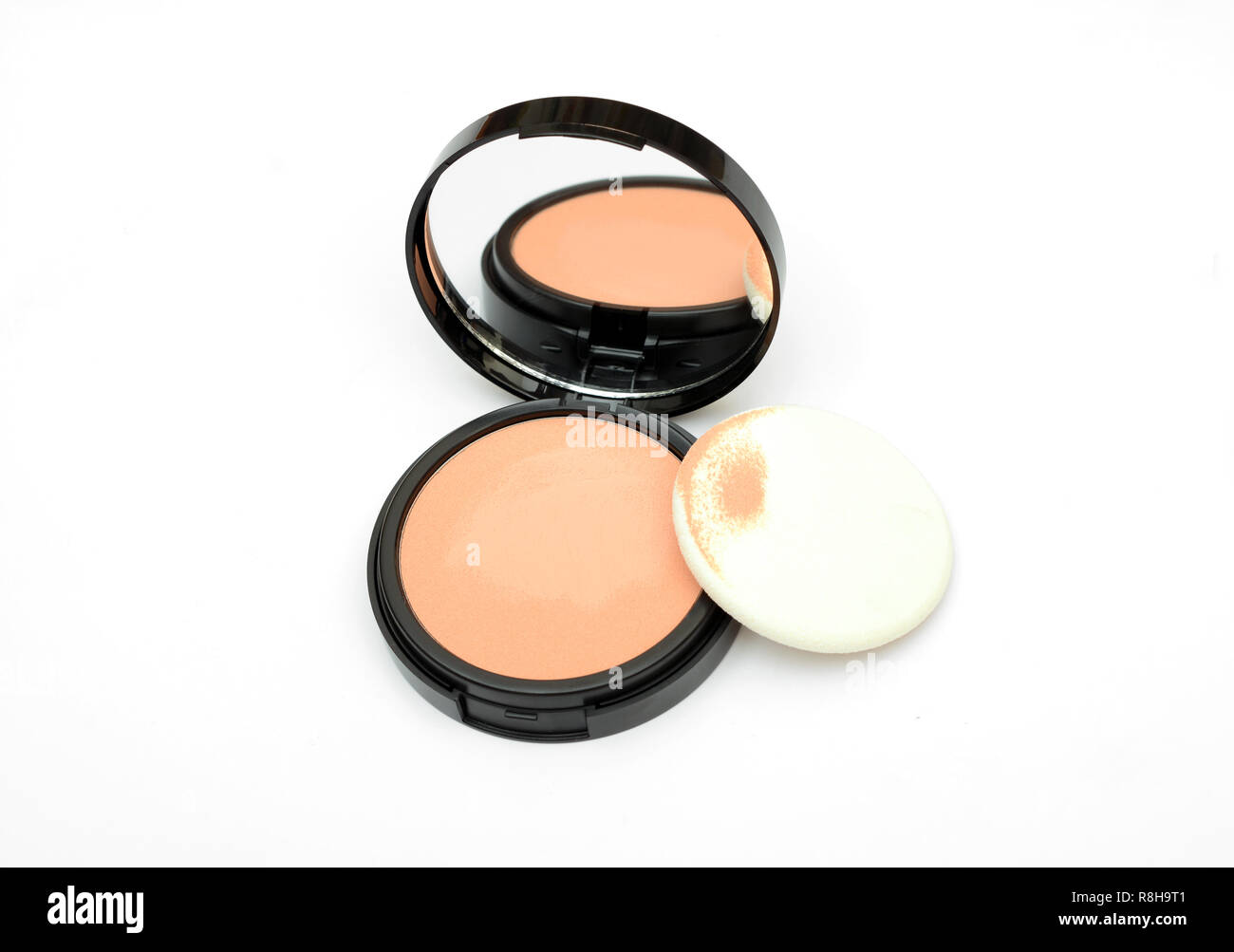 Face compact makeup powder with mirror on white background Stock Photo ...
