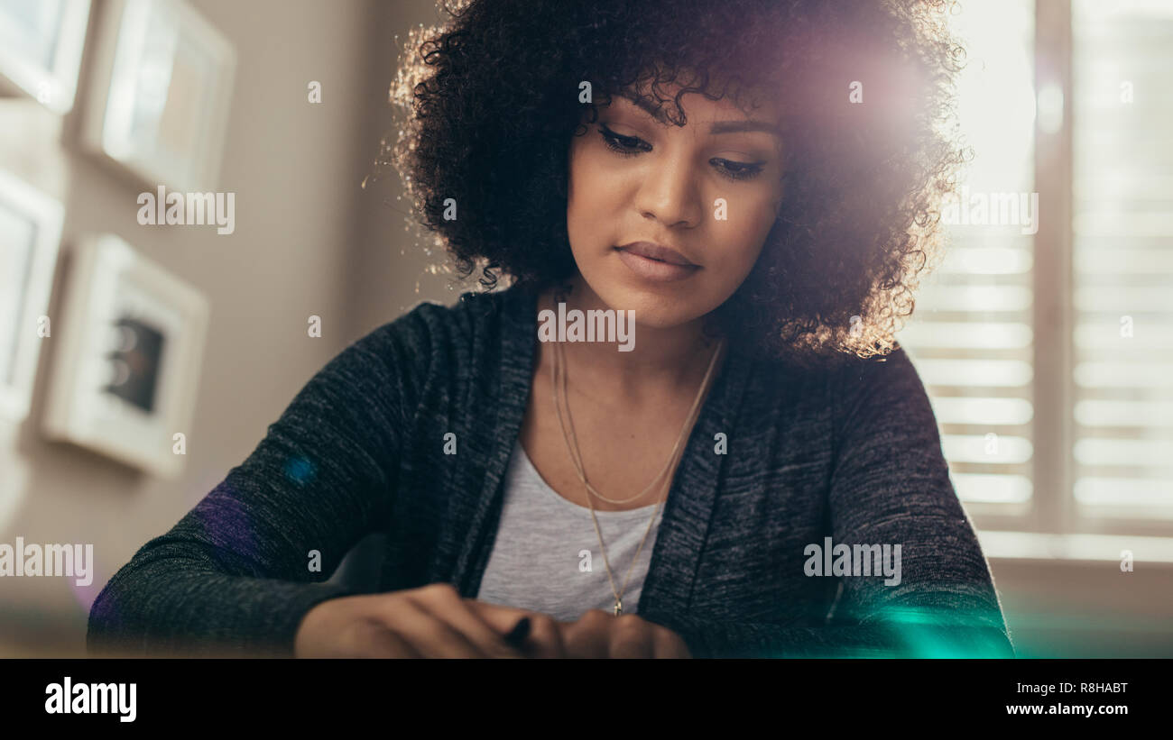 Beautiful woman with curly hair hi-res stock photography and images - Alamy