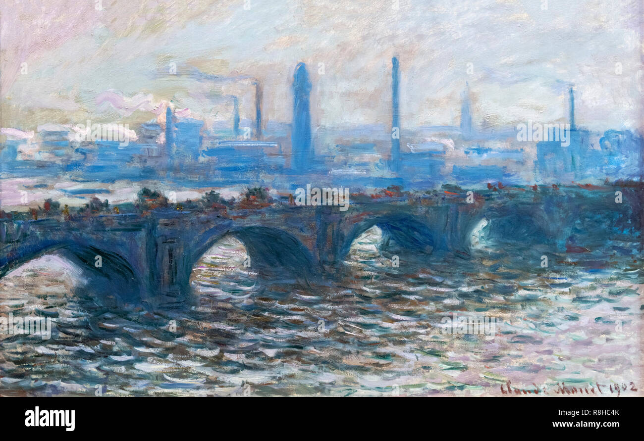 Waterloo Bridge by Claude Monet (1840-1926), oil on canvas, 1902 Stock ...