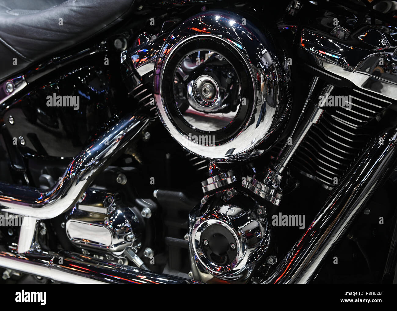 Closeup of a motorcycle engine Stock Photo - Alamy