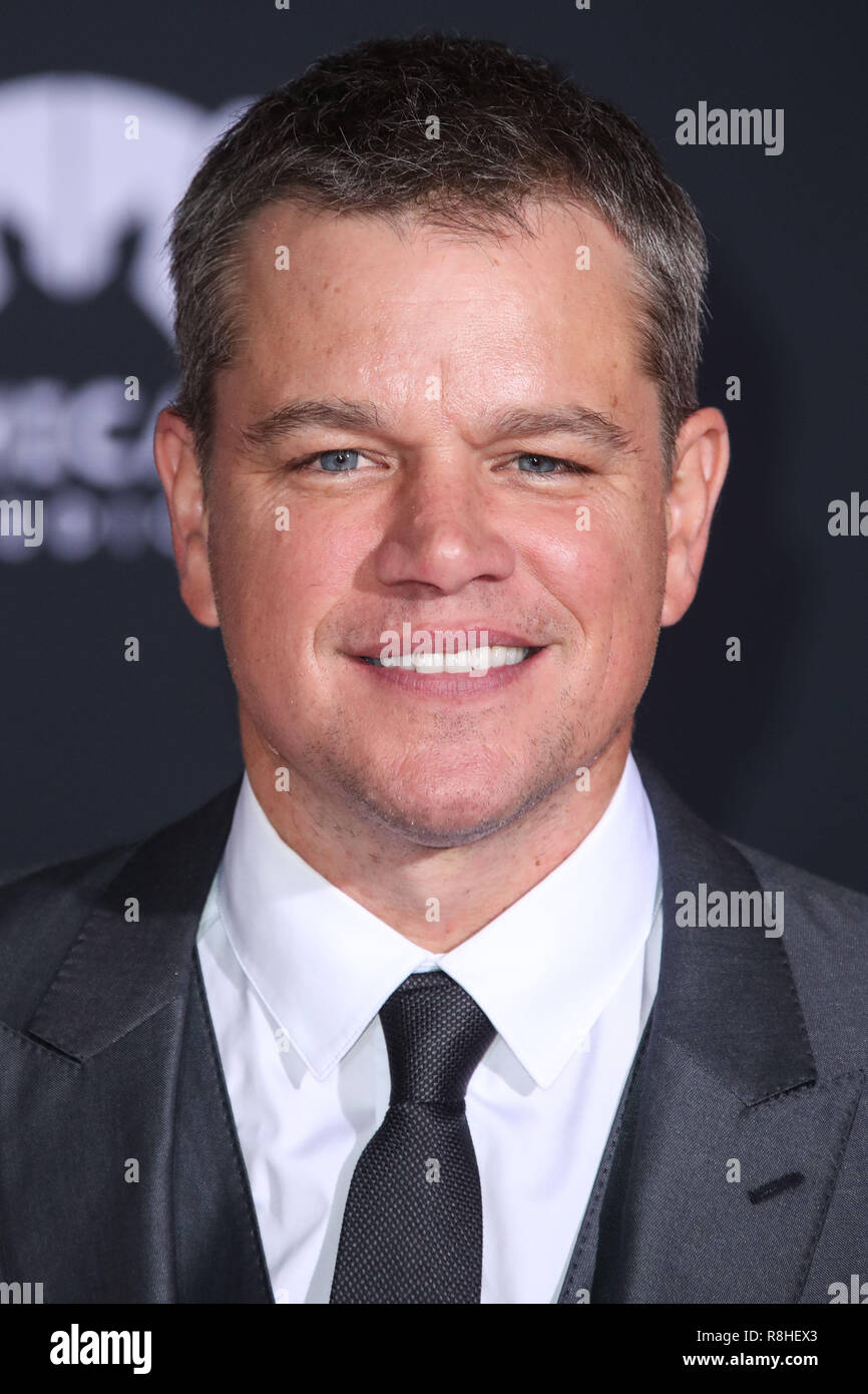 HOLLYWOOD, LOS ANGELES, CA, USA - OCTOBER 10: Matt Damon at the World ...