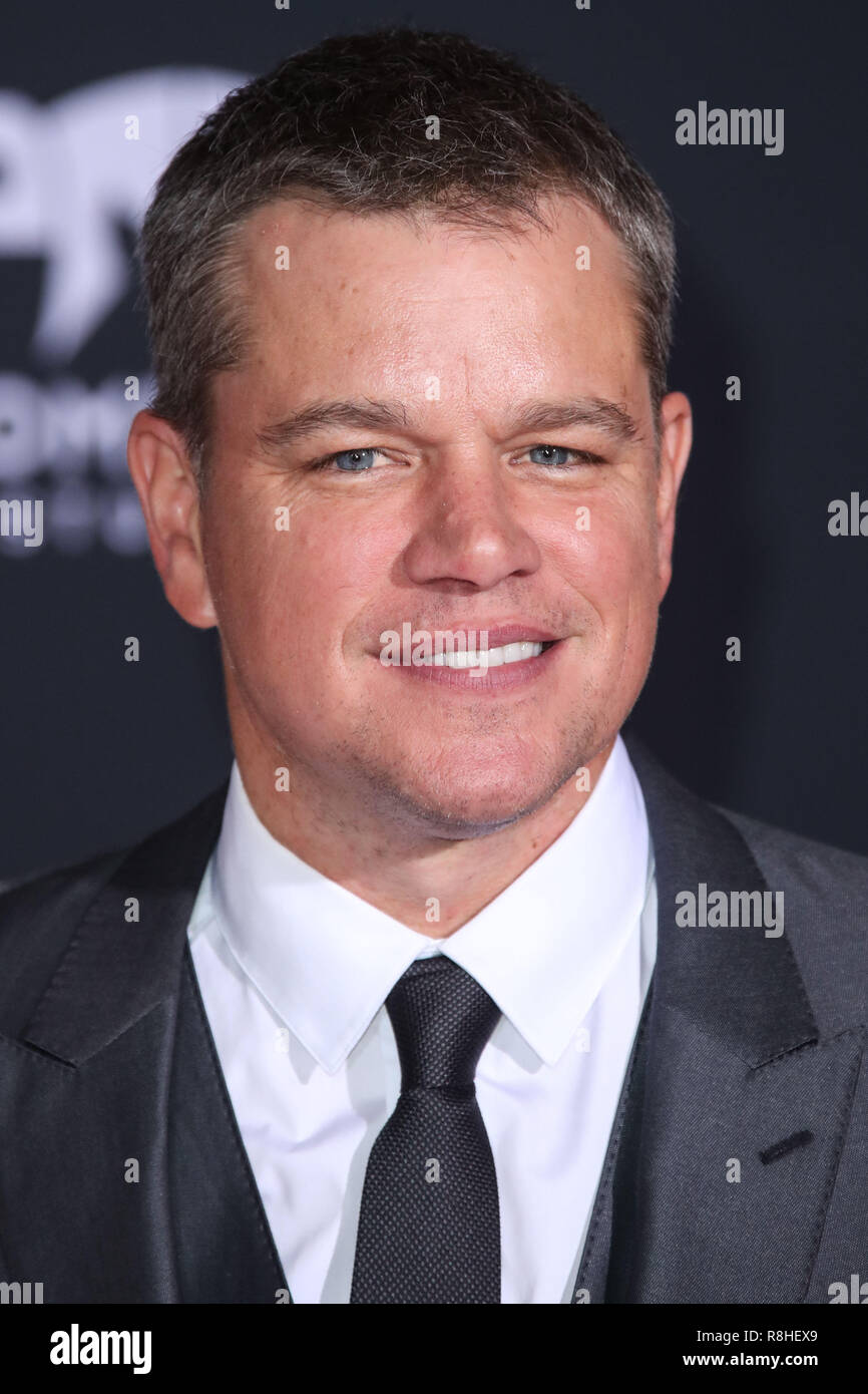 HOLLYWOOD, LOS ANGELES, CA, USA - OCTOBER 10: Matt Damon at the World ...