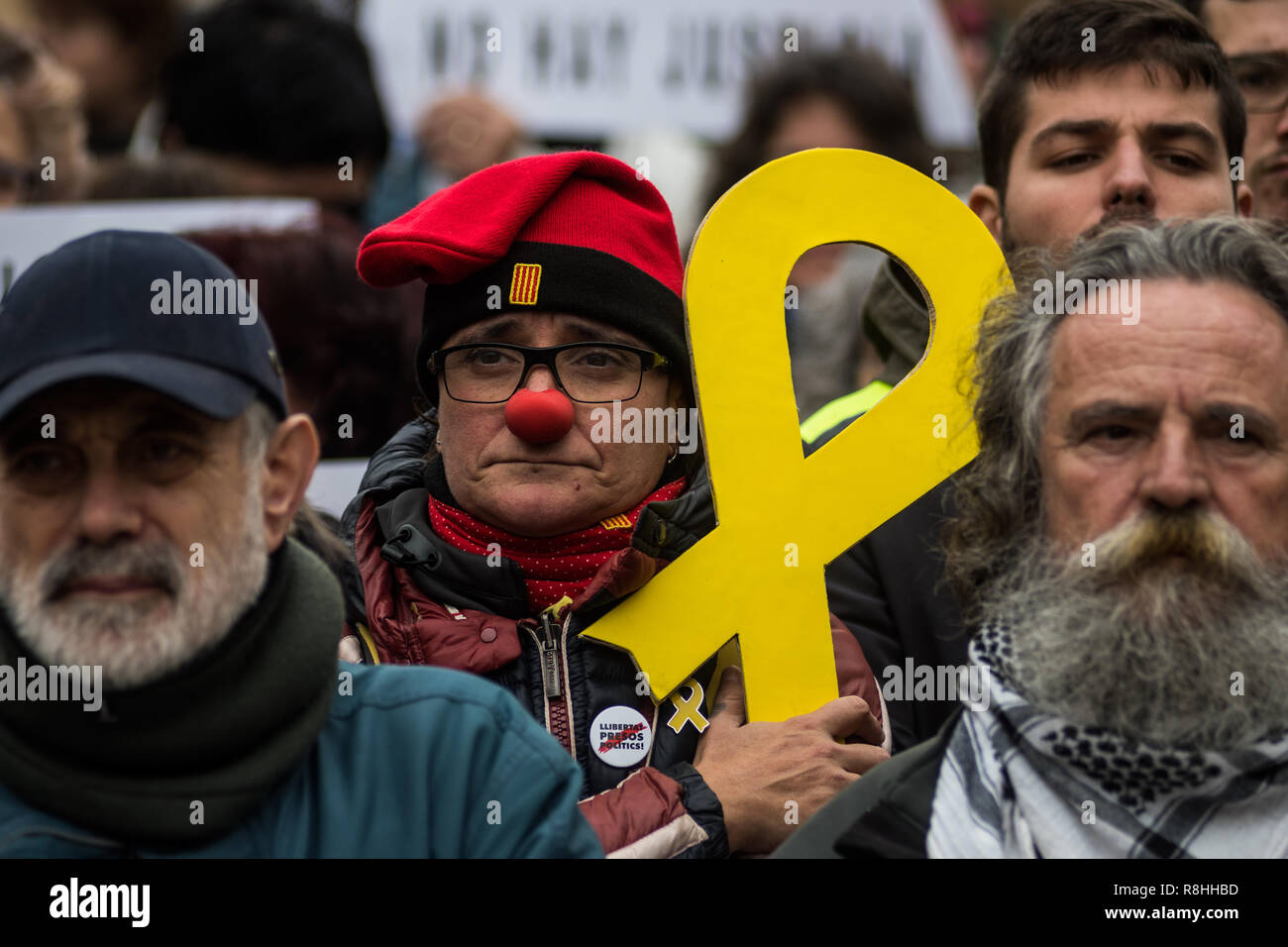 Madrid, Spain. 15 Dec, 2018. People demanding the release of jailed ...