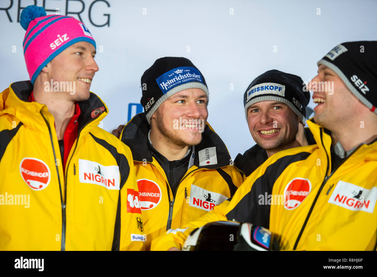 Winterberg, Germany. 15th Dec, 2018. Bob, World Cup, four-man bob, 2nd ...