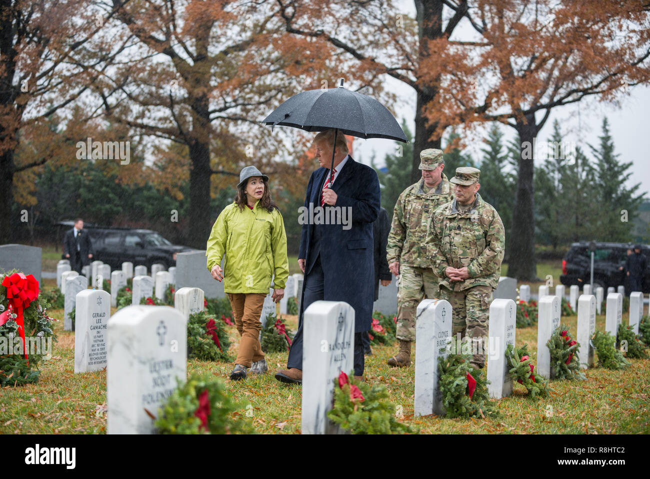 Arlington National Cemetery, Texas, USA. 15th Dec 2018. U.S. President ...