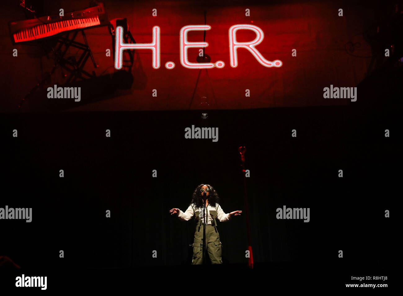 Los Angeles, USA. 14th Dec 2018. Singer H.E.R. aka Gabriella Wilson aka ...