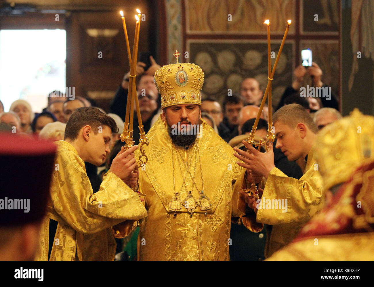 Kiev, Ukraine. 16th Dec, 2018. Head of Ukrainian Orthodox Church ...