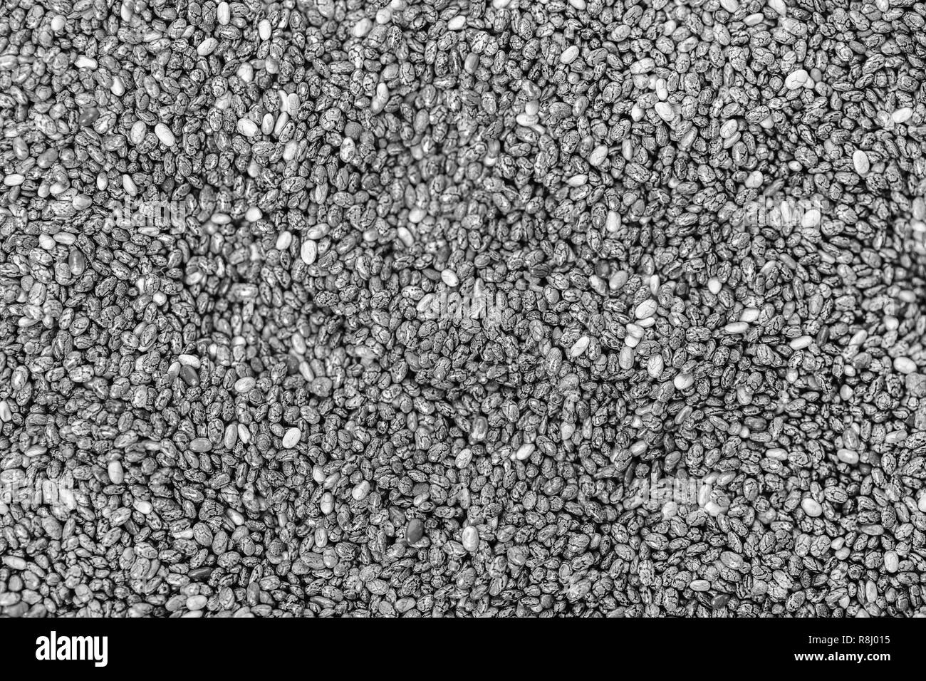 food background from chia seed texture closeup Stock Photo - Alamy