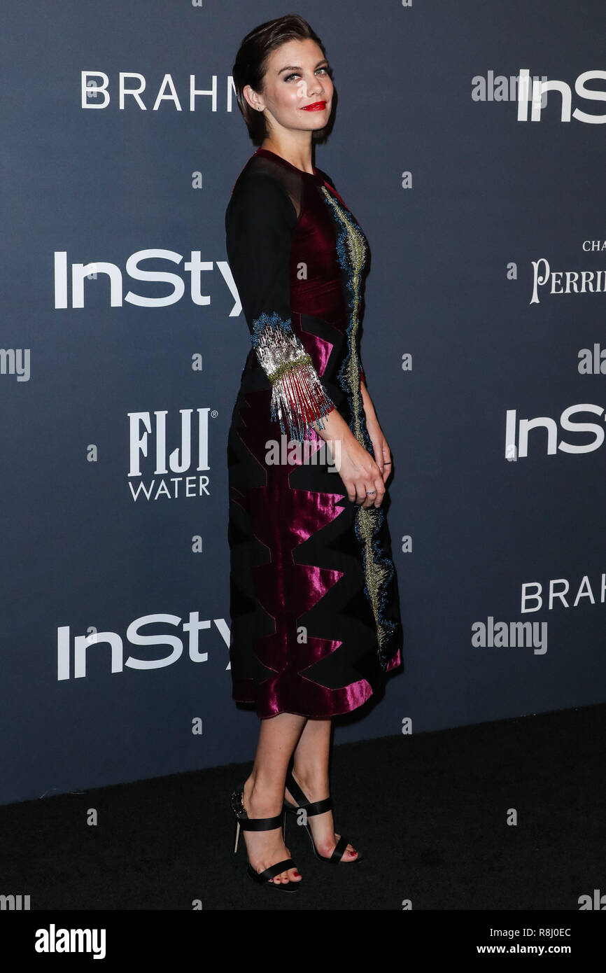 LOS ANGELES, CA, USA - OCTOBER 23: Actress Lauren Cohan wearing Mary ...