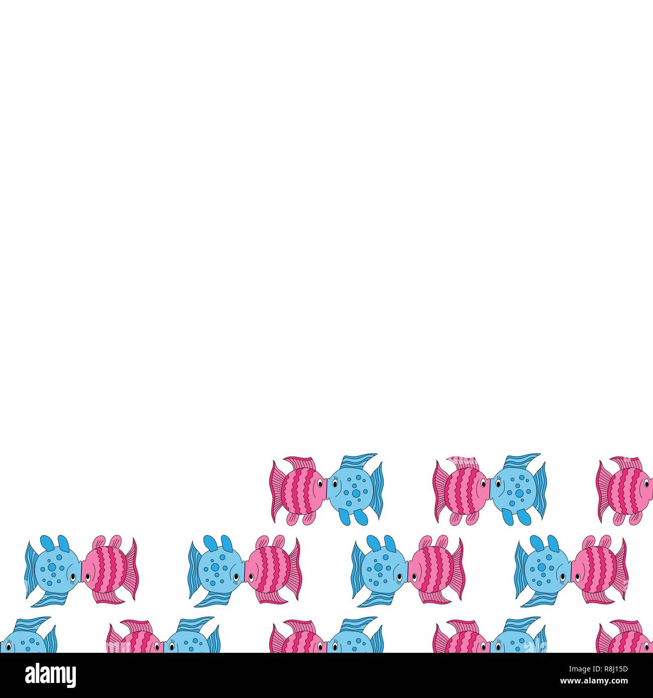 Seafood fish seamless cartoon Stock Vector Images - Alamy