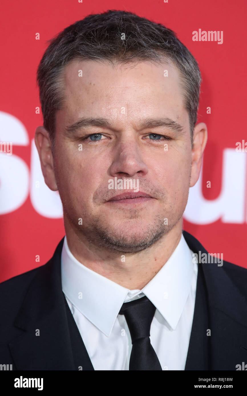 WESTWOOD, LOS ANGELES, CA, USA - OCTOBER 22: Actor Matt Damon arrives ...