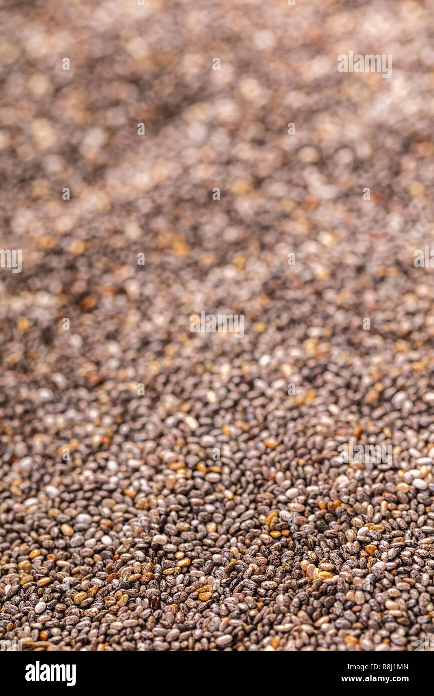 food background from chia seed texture closeup Stock Photo - Alamy