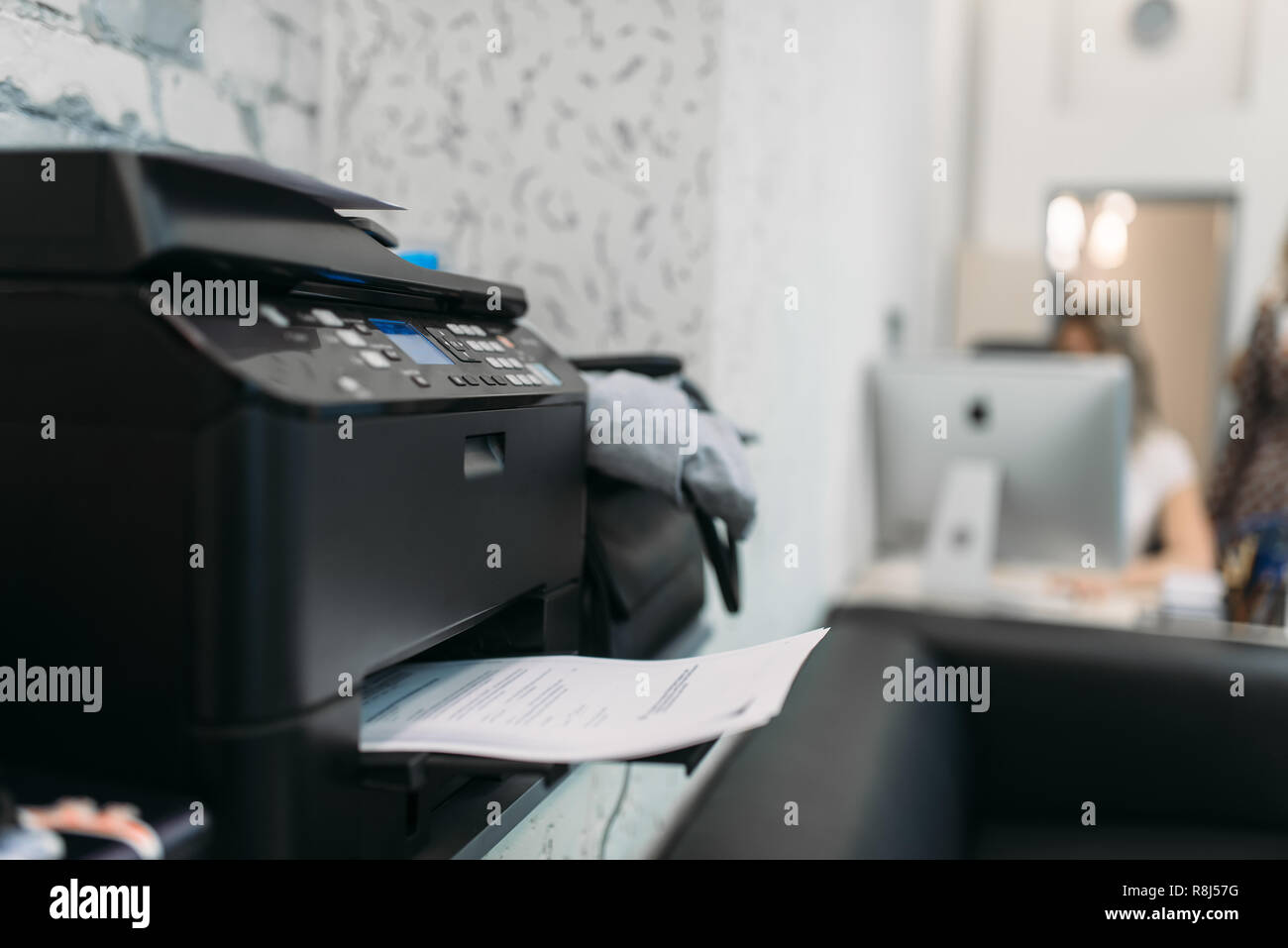 Copier with contract, equipment in business office, Secretary at the ...