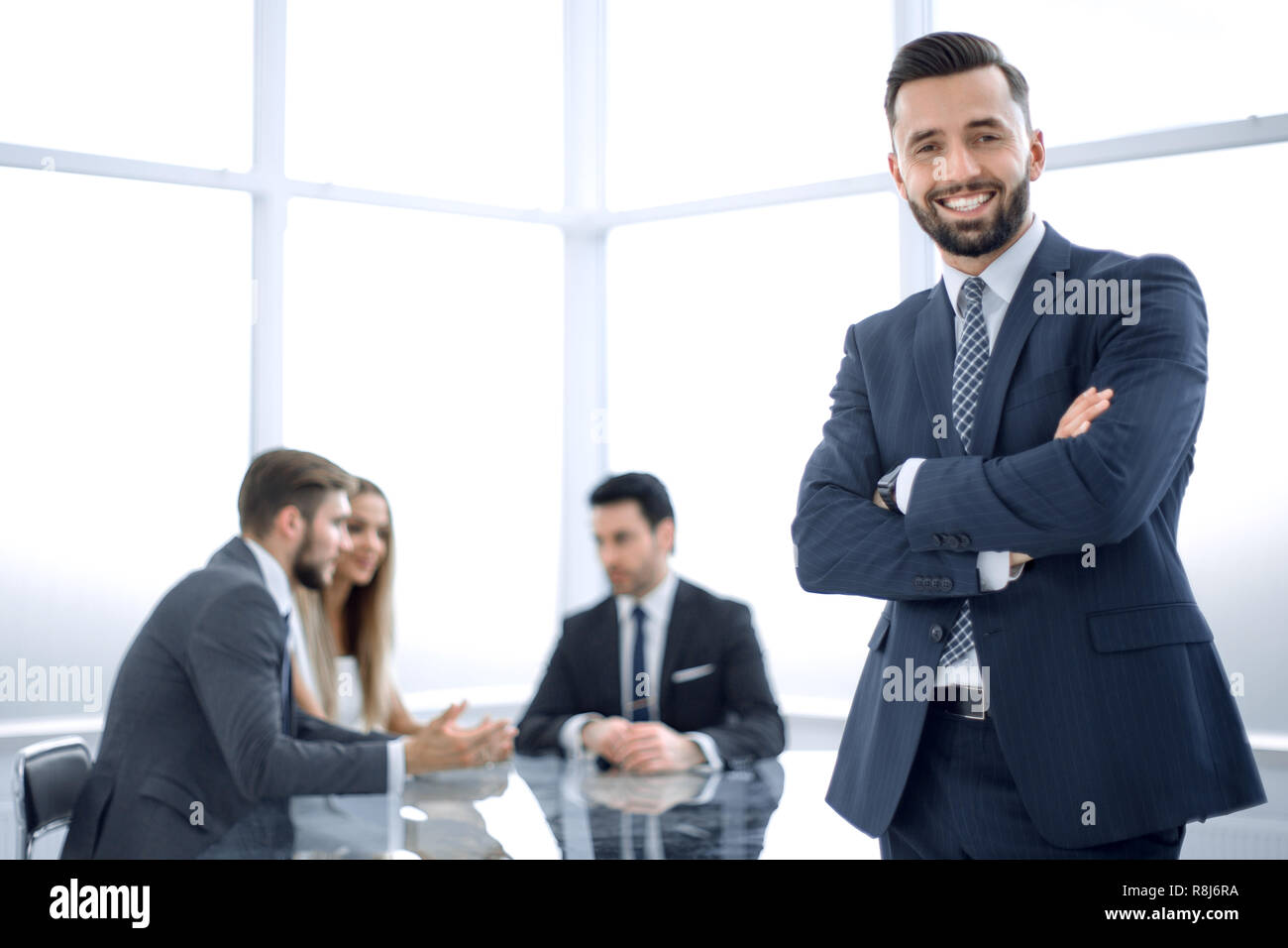 successful business man standing in a bright office Stock Photo - Alamy successful business man standing in a bright office Stock Photo - Alamy