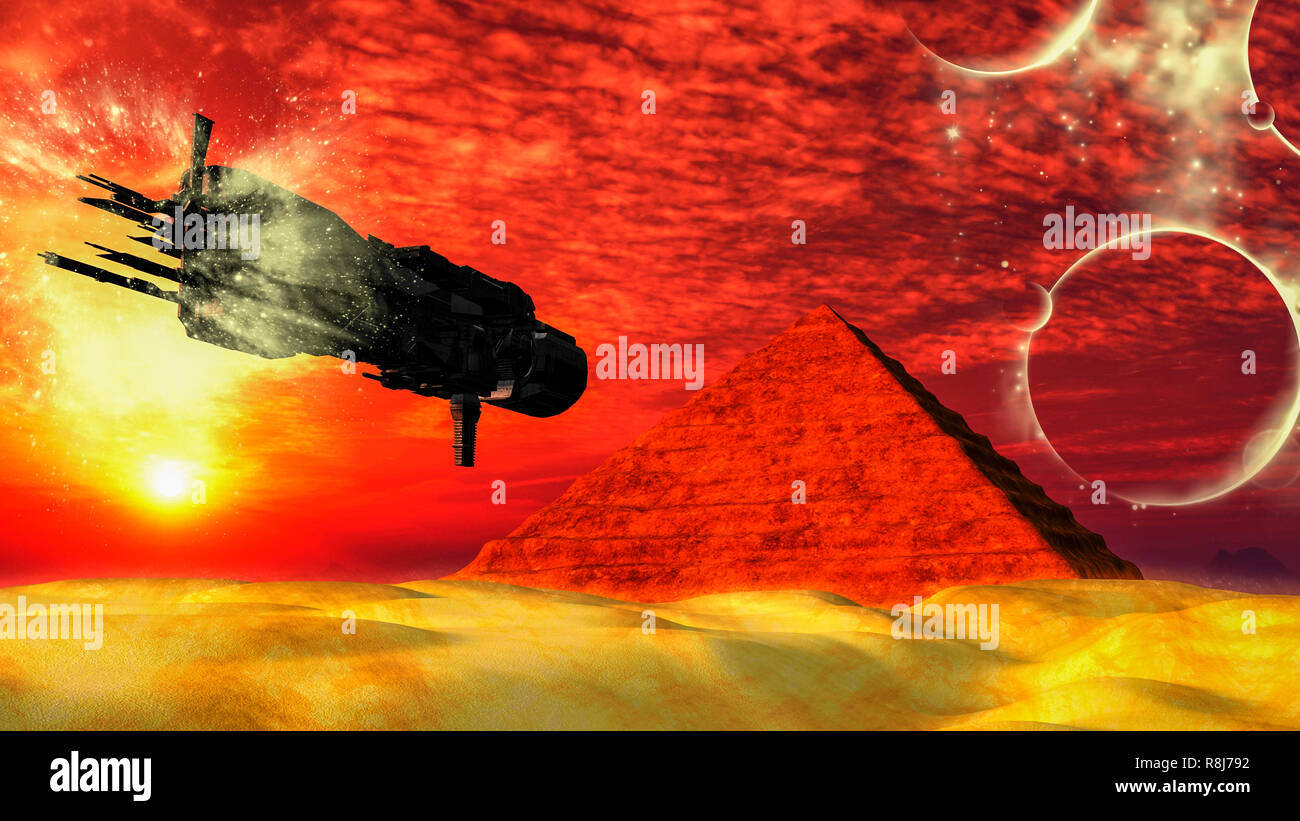 Fantasy pyramid illustration hi-res stock photography and images - Alamy