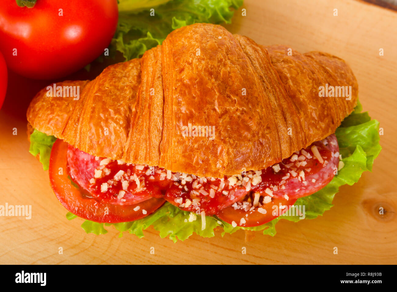 Croissant with minced meat Stock Photo - Alamy