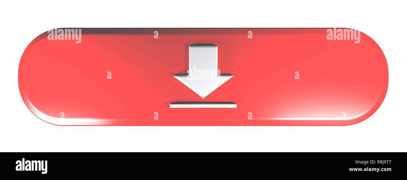 Red rounded rectangle DOWNLOAD - 3D rendering illustration Stock Photo ...