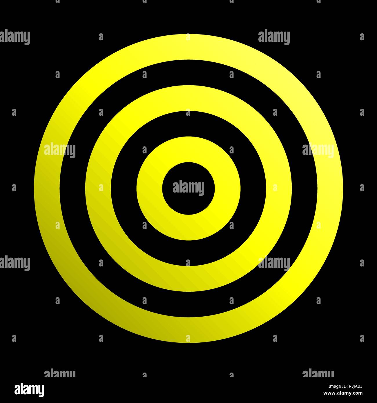 Target sign - yellow gradient transparent, isolated - vector ...