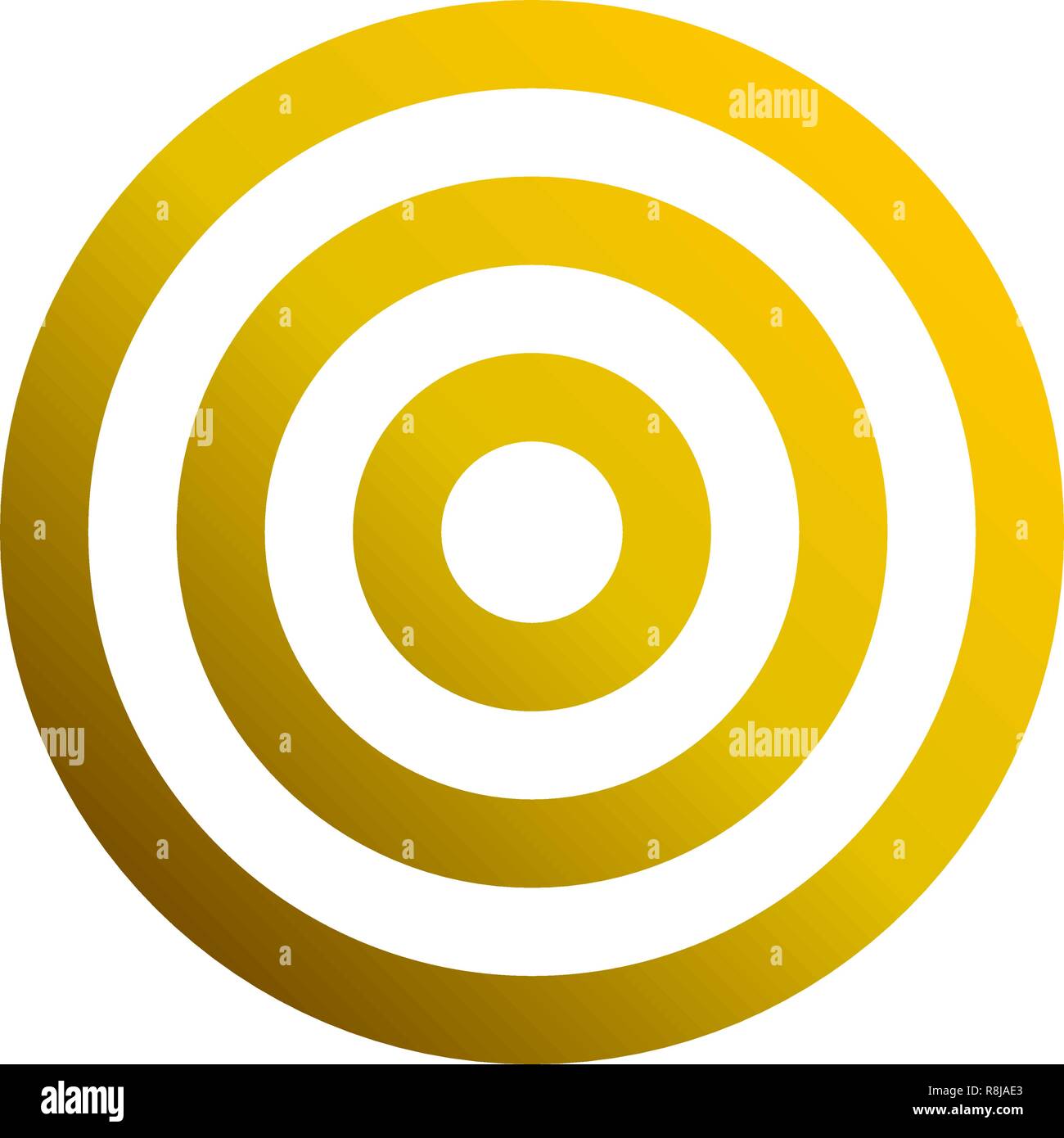 Target sign - golden gradient transparent, isolated - vector ...
