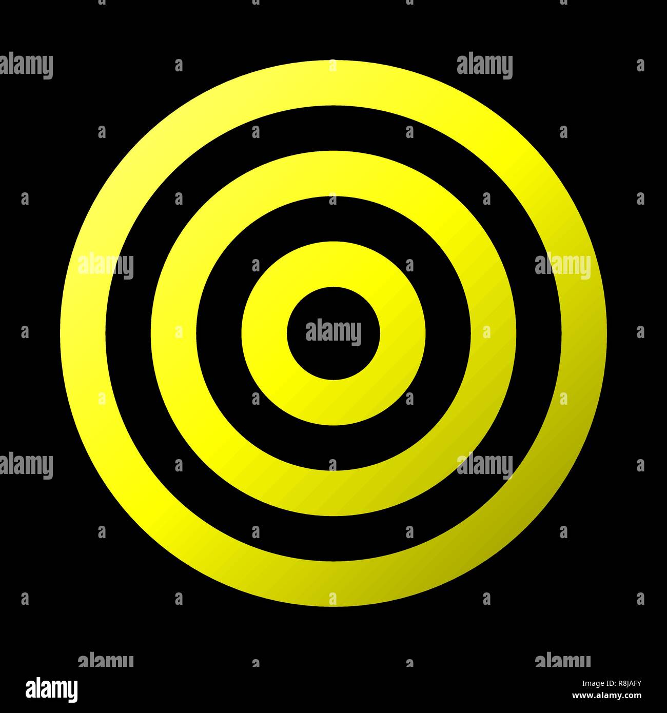 Target sign - yellow gradient transparent, isolated - vector ...
