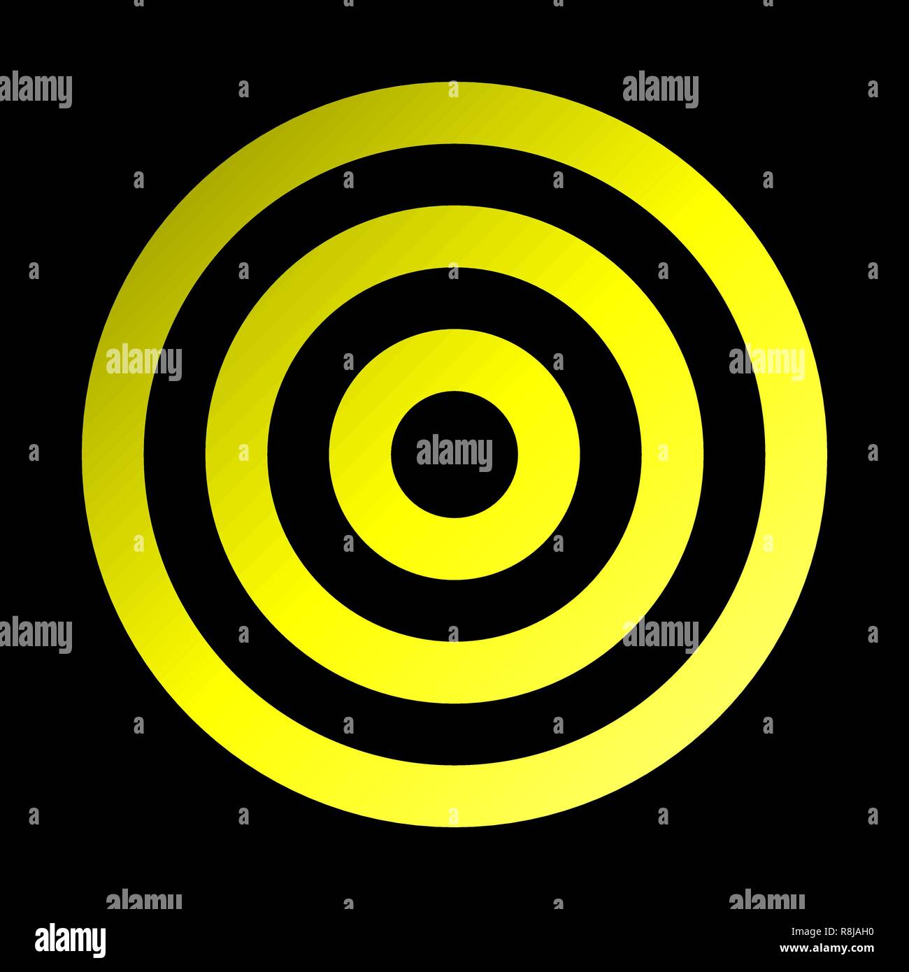 Target sign - yellow gradient transparent, isolated - vector ...