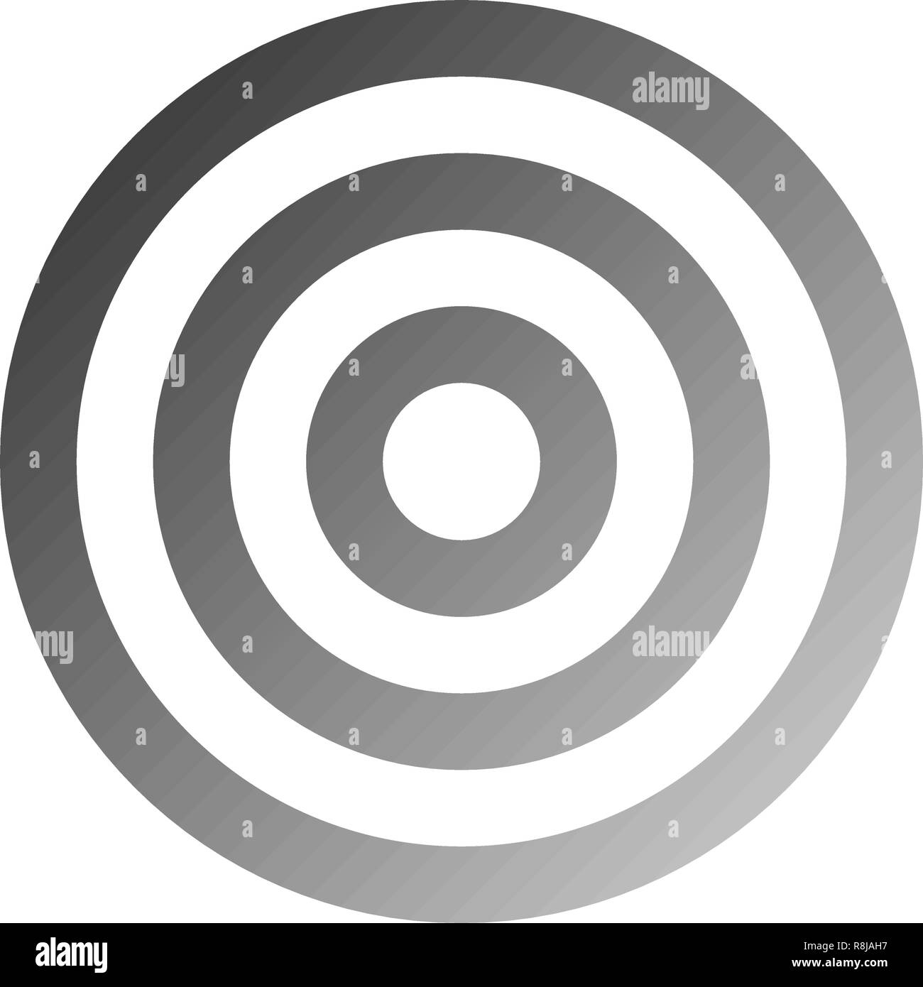 Target sign - medium gray gradient transparent, isolated - vector ...