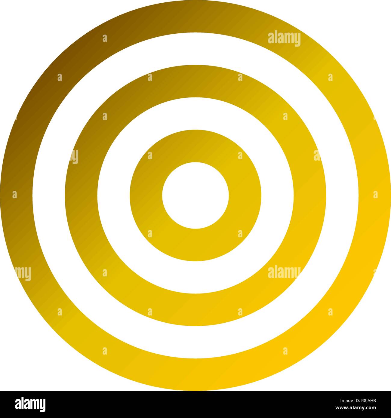 Target sign - golden gradient transparent, isolated - vector ...