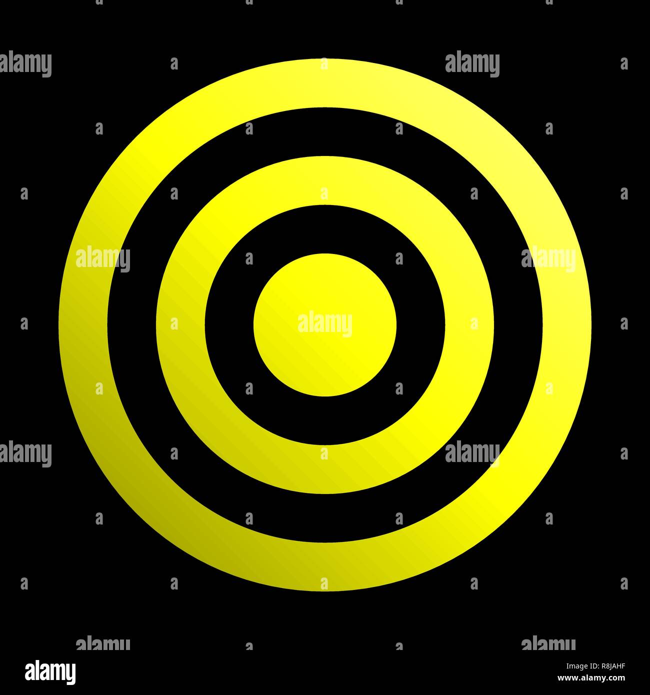 Target sign - yellow gradient transparent, isolated - vector ...