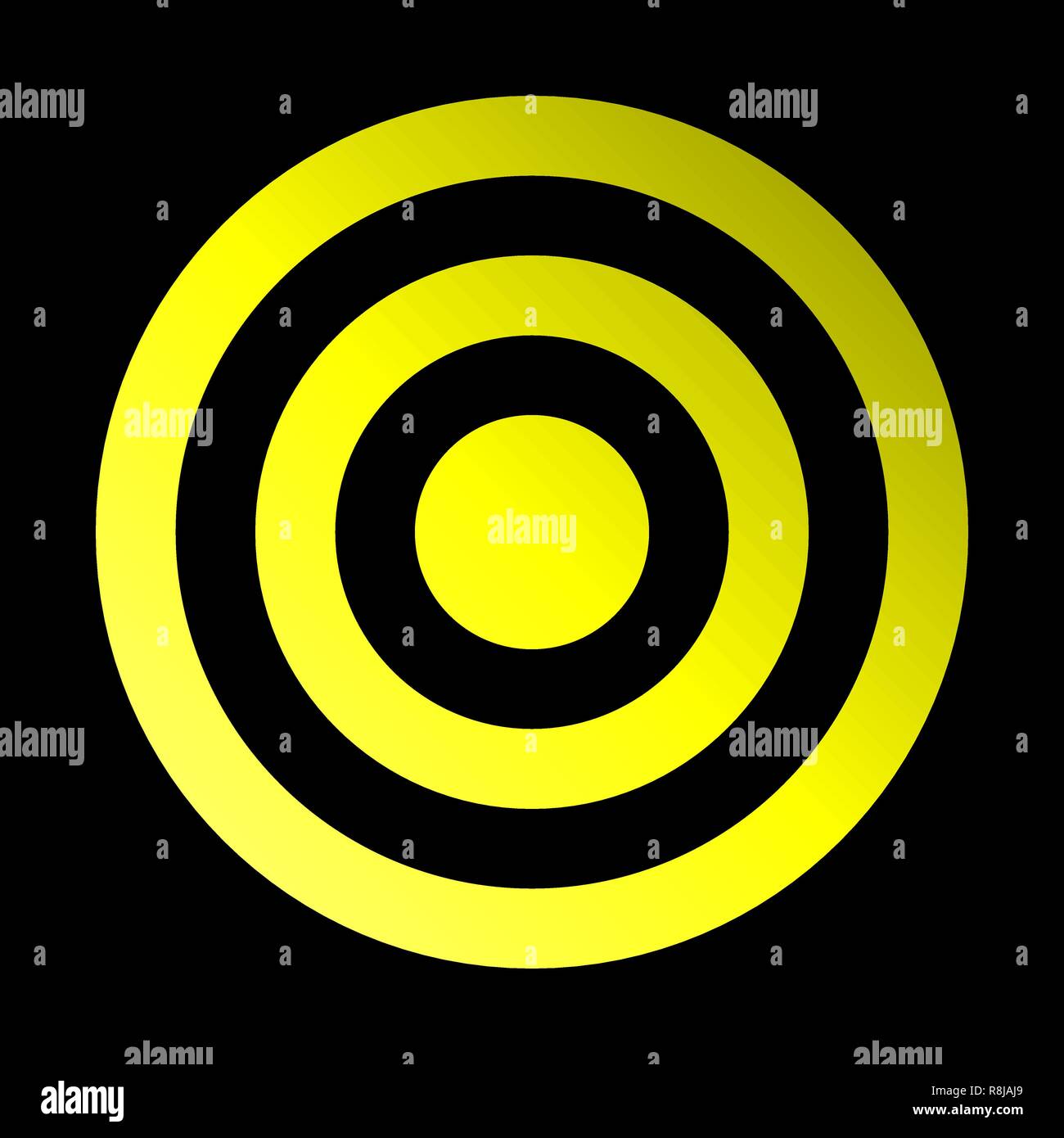 Target sign - yellow gradient transparent, isolated - vector ...