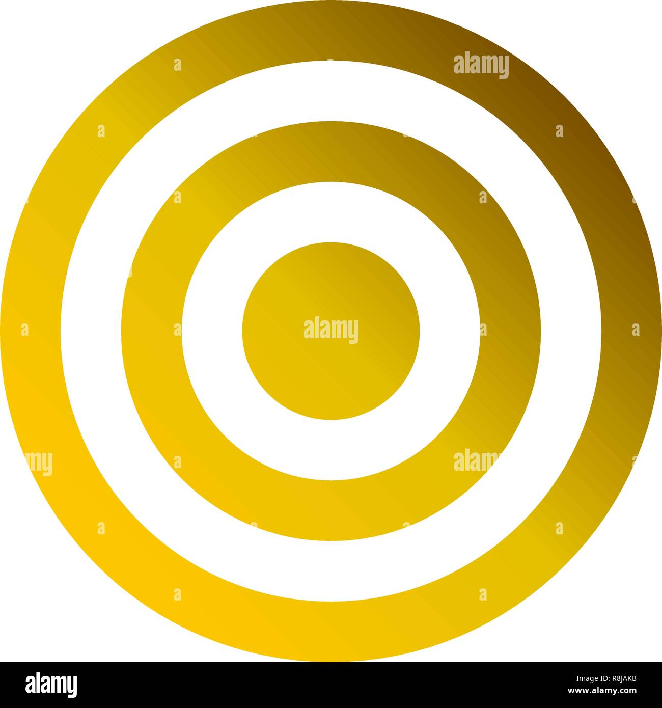 Target sign - golden gradient transparent, isolated - vector ...