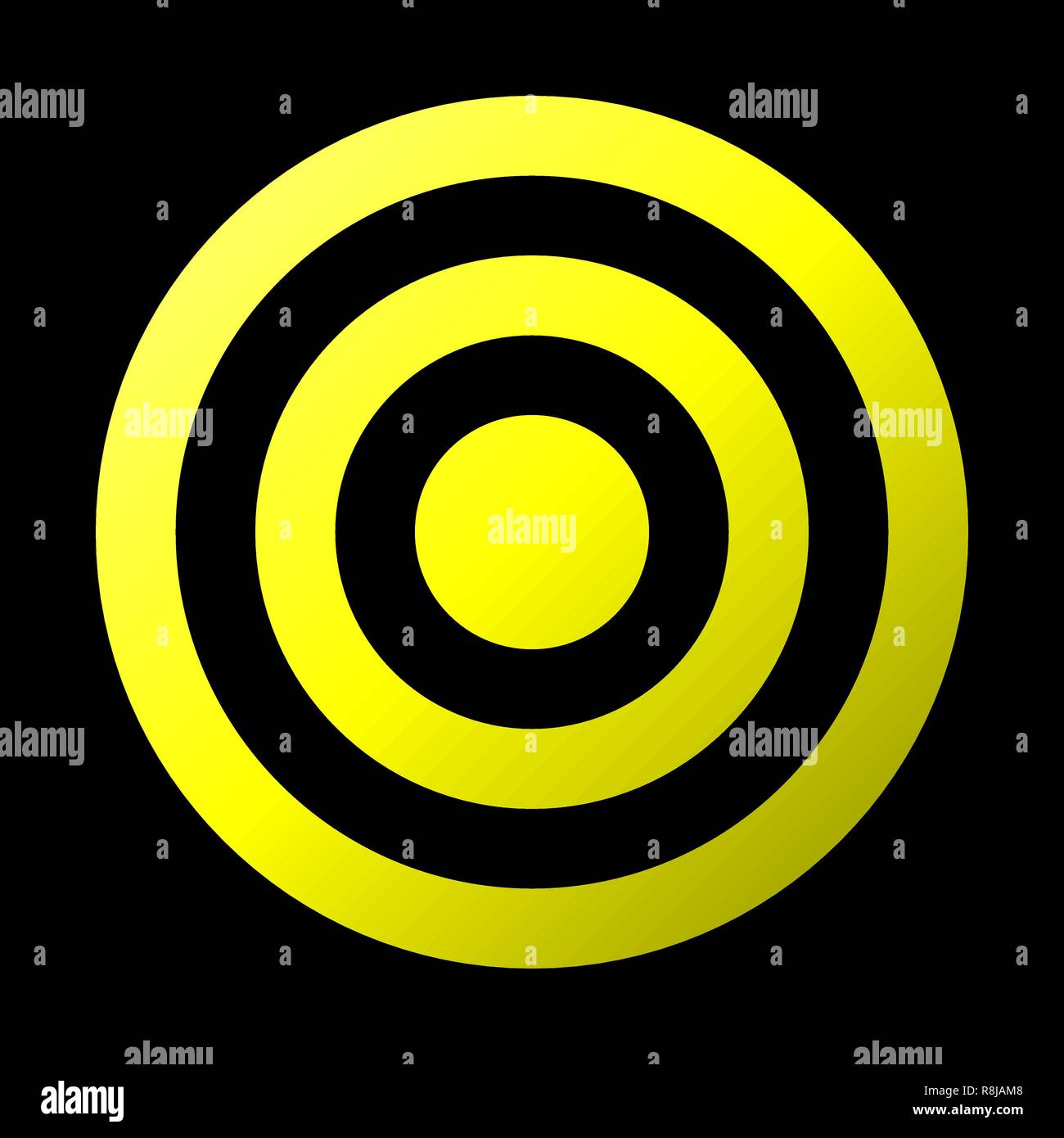 Target sign - yellow gradient transparent, isolated - vector ...