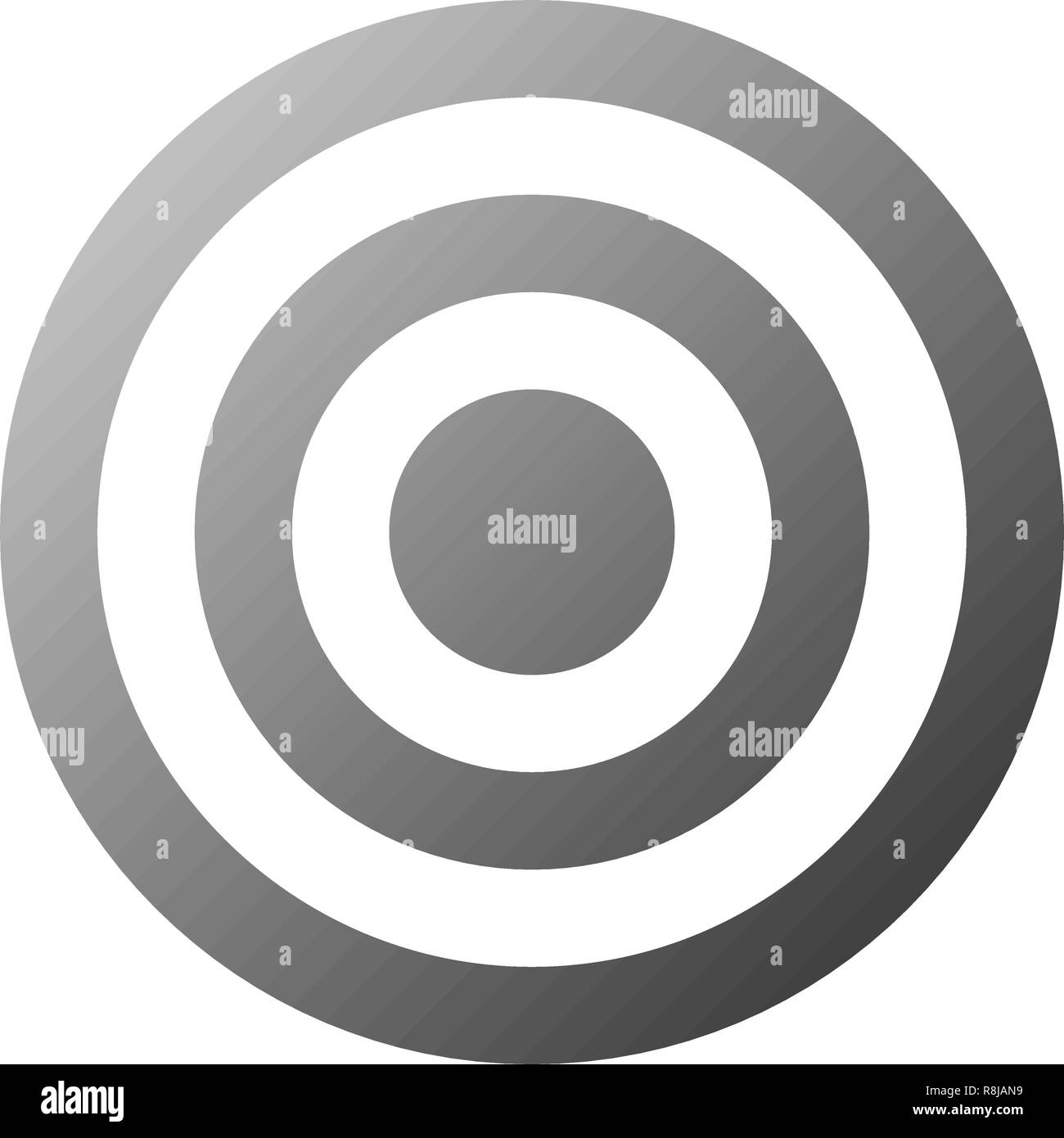 Target sign - medium gray gradient transparent, isolated - vector ...