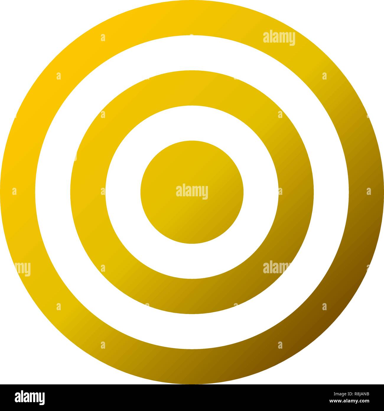 Target sign - golden gradient transparent, isolated - vector ...