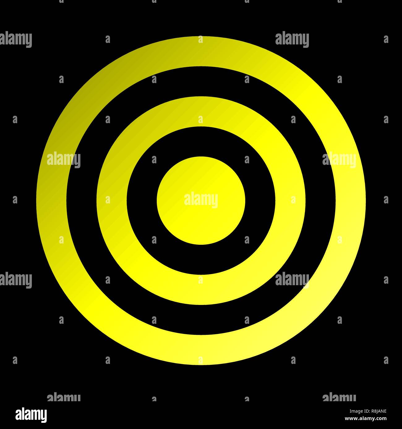 Target sign - yellow gradient transparent, isolated - vector ...