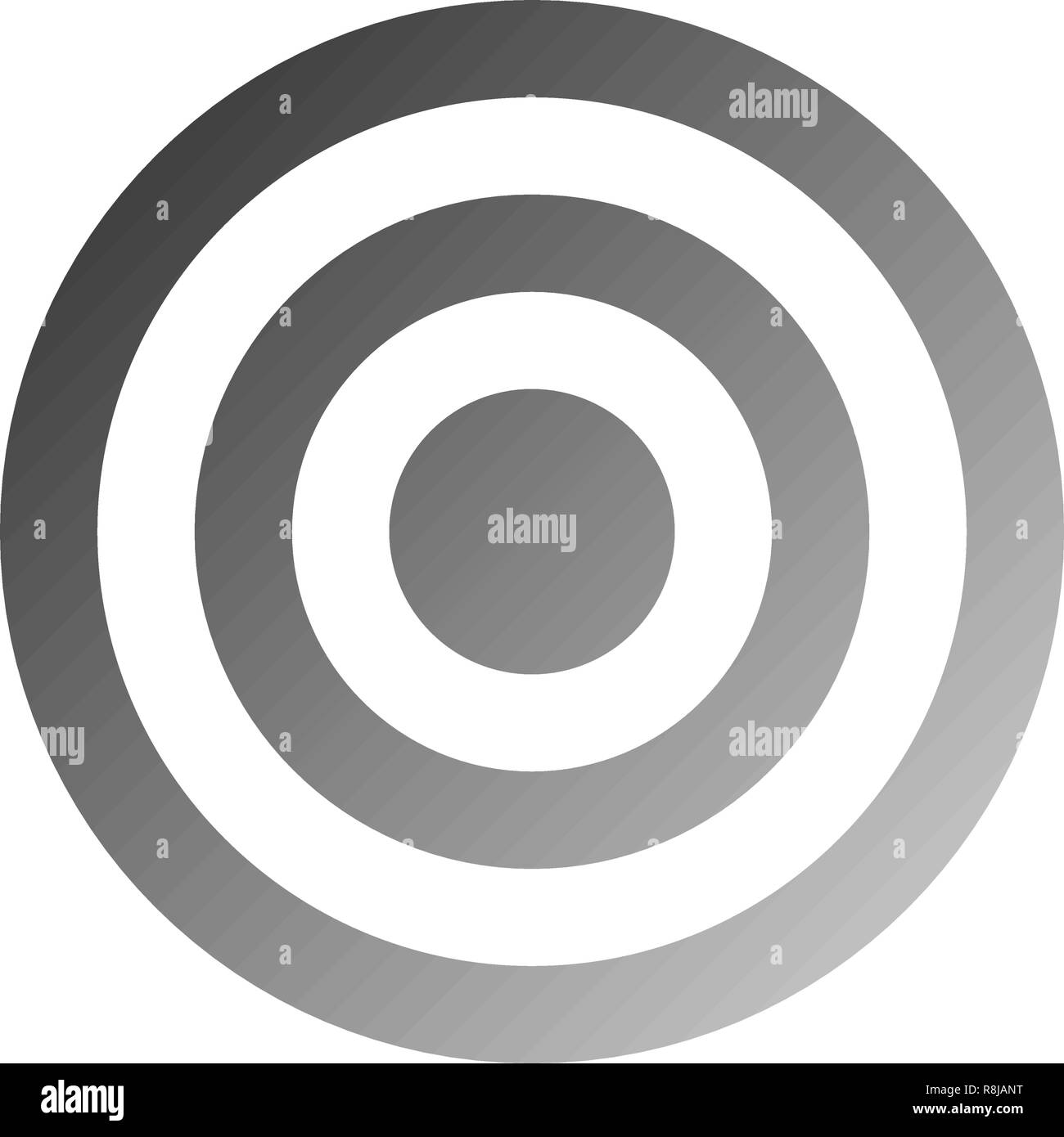 Target sign - medium gray gradient transparent, isolated - vector ...
