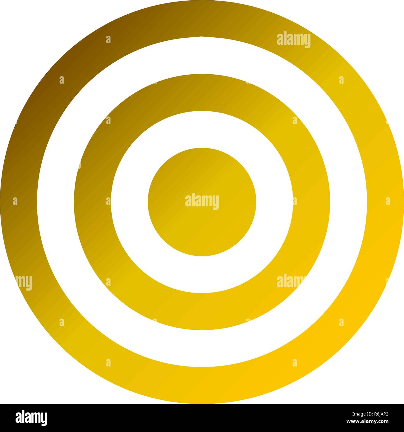 Target sign - golden gradient transparent, isolated - vector ...