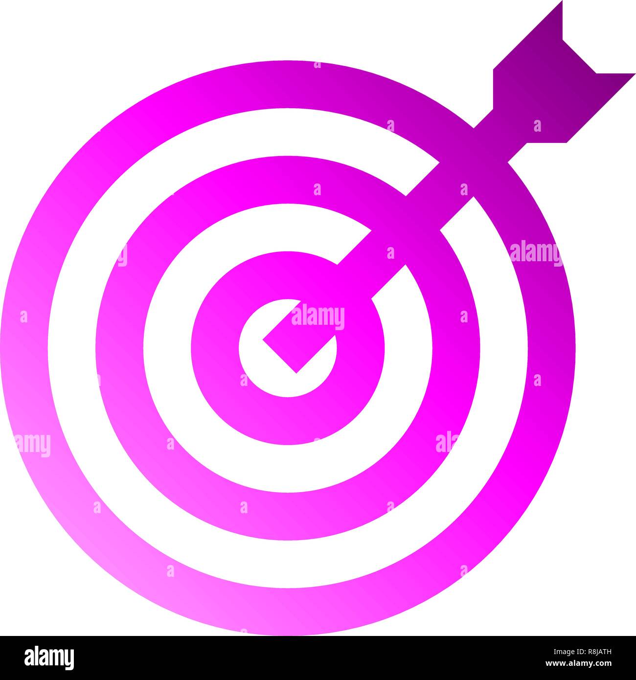 Target sign - purple gradient transparent with dart, isolated - vector ...
