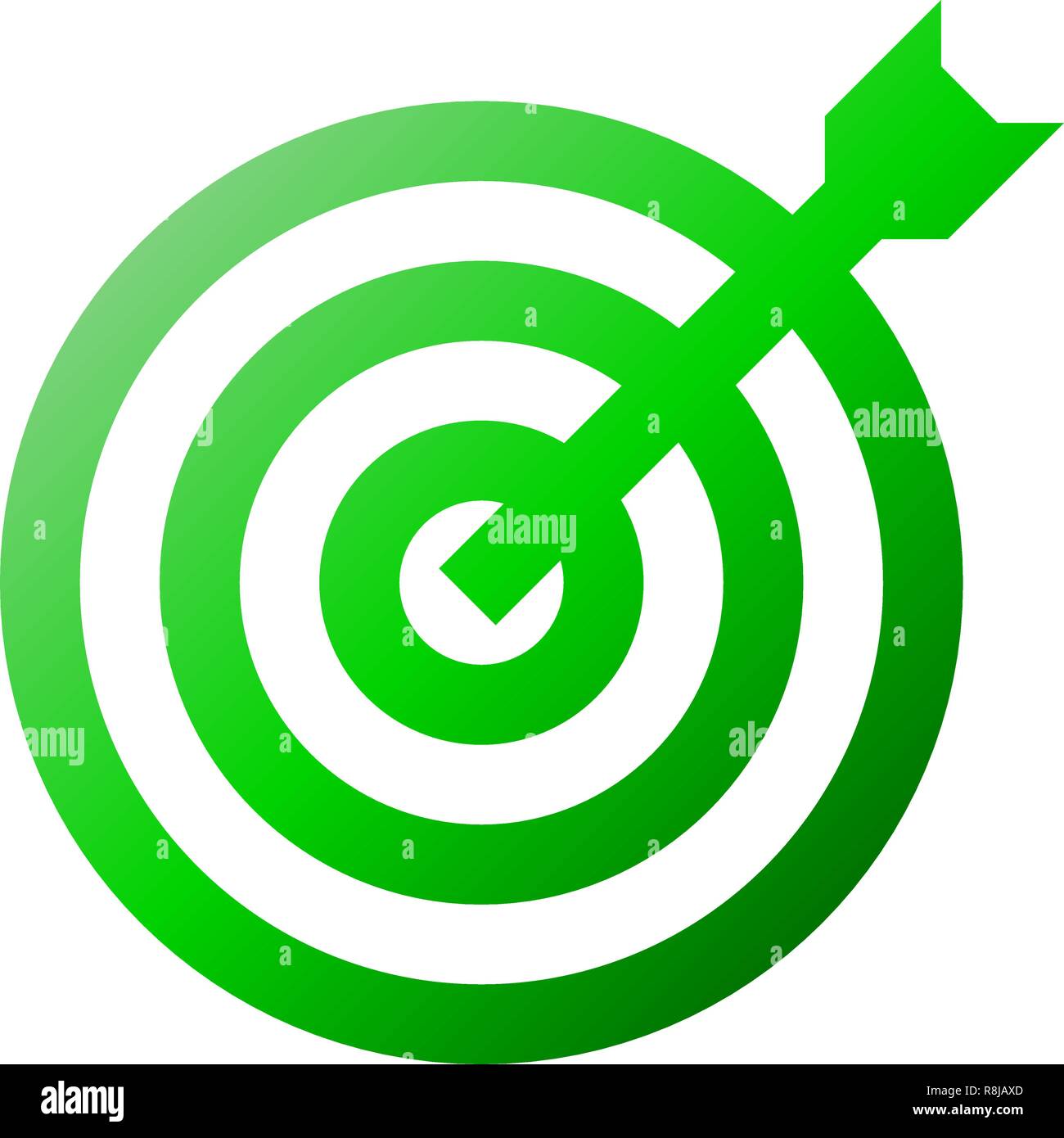 Target sign - green gradient transparent with dart, isolated - vector ...