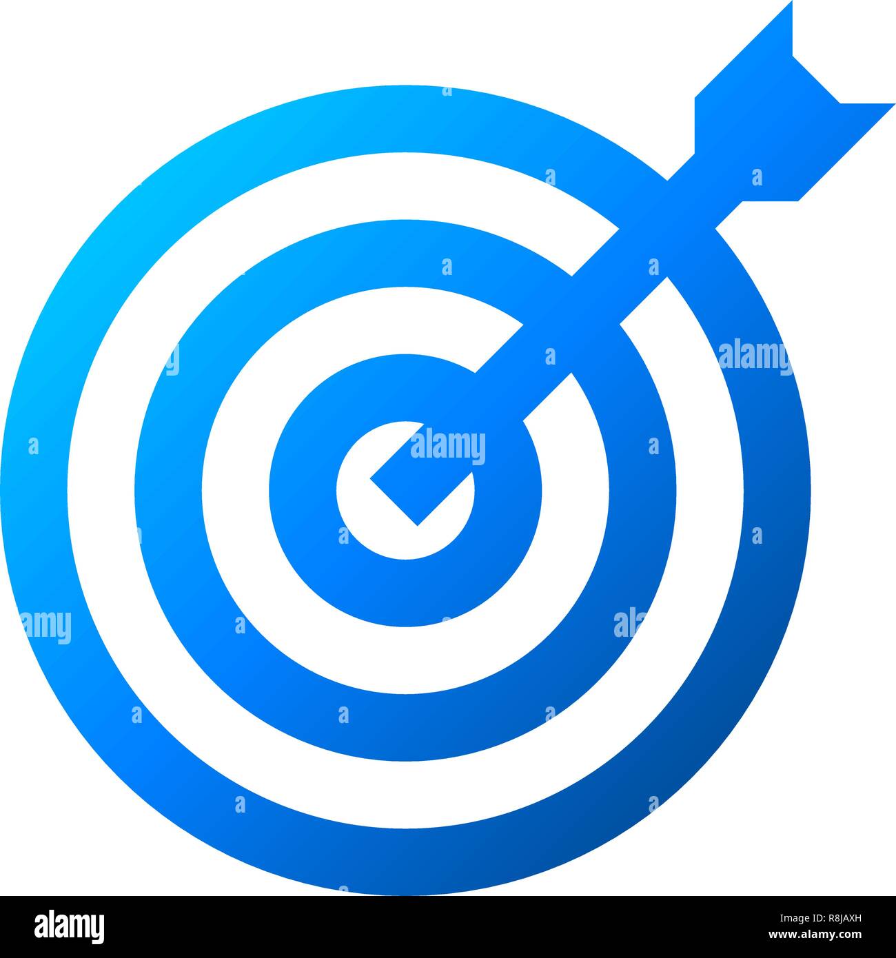 Target sign - blue gradient transparent with dart, isolated - vector ...