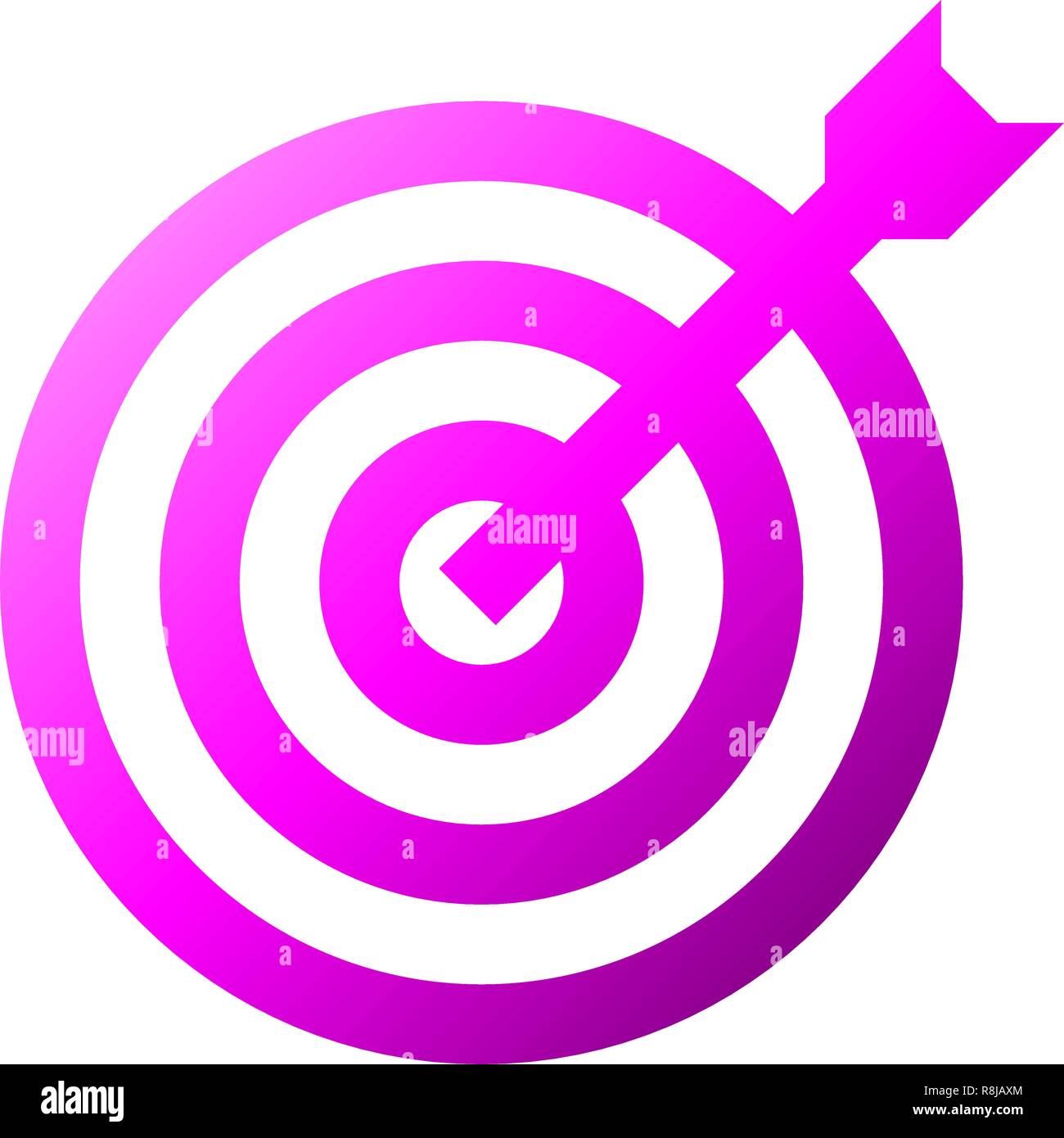 Target sign - purple gradient transparent with dart, isolated - vector ...