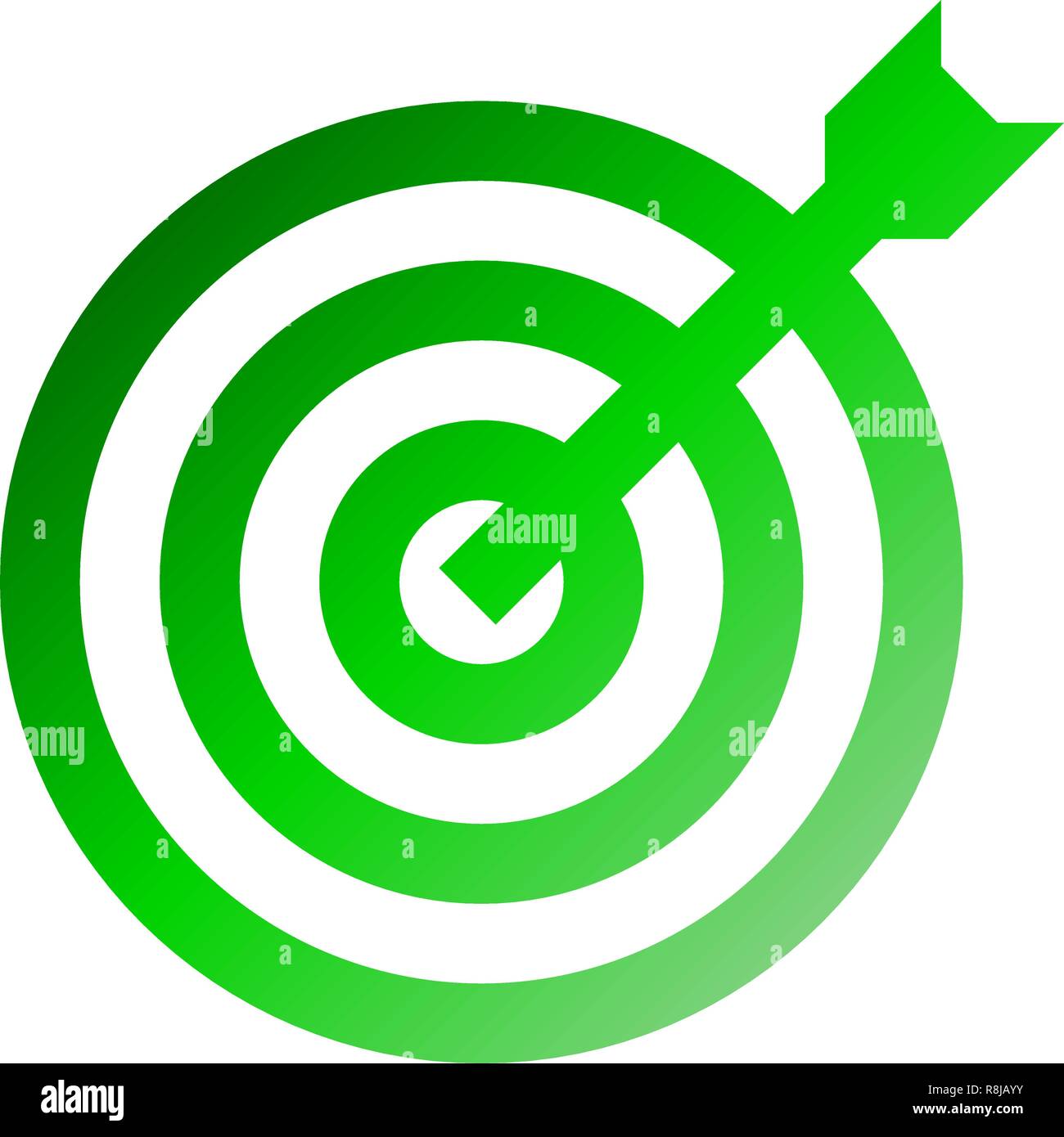 Target sign - green gradient transparent with dart, isolated - vector ...
